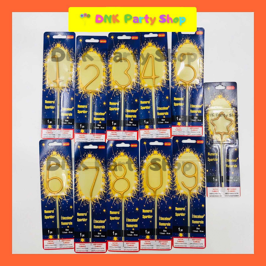Sparkling number candles store