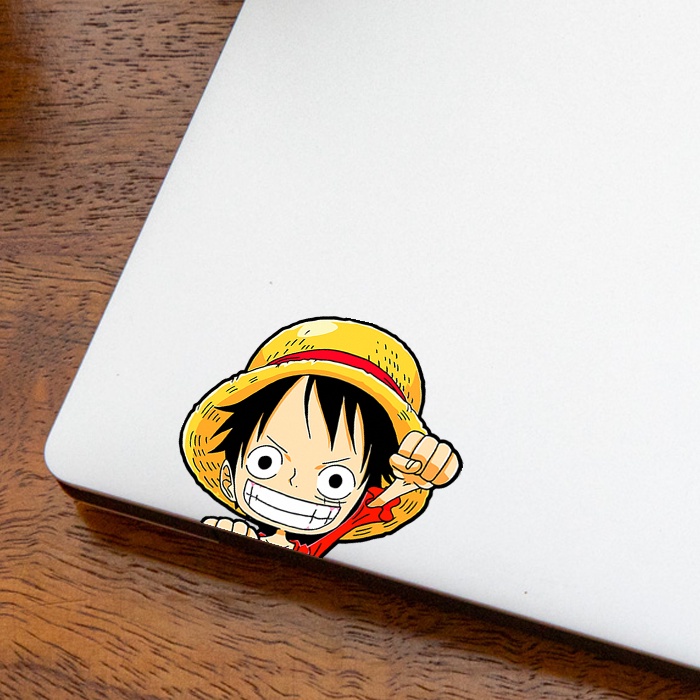 Vinyl Waterproof Laminated Luffy Peeker Sticker | Luffy Peeker One ...