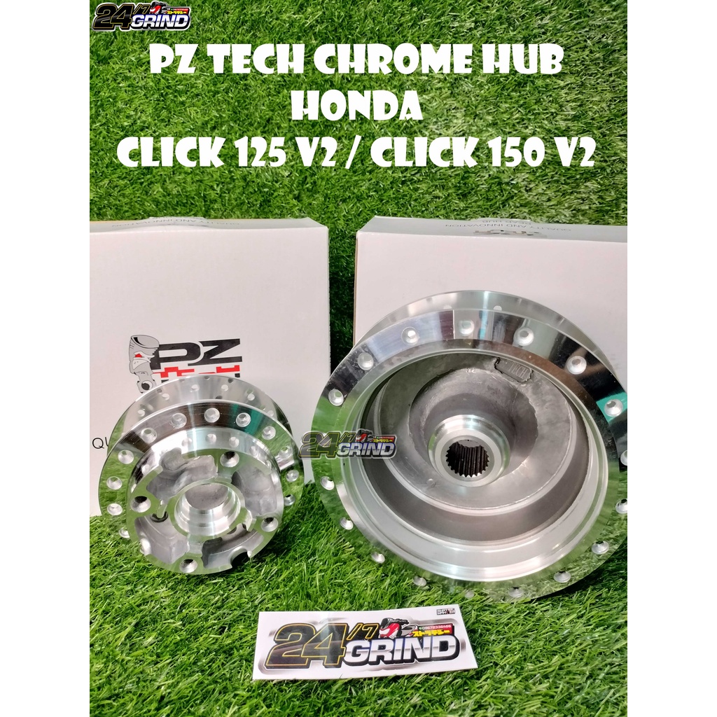 PZ TECH CHROME HUB MADE IN THAILAND HONDA CLICK 125i / CLICK 150i ...