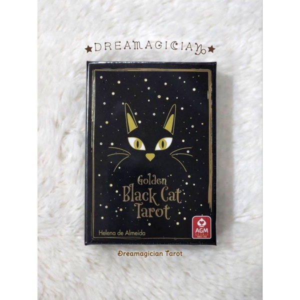 Golden Black Cat Tarot Gold Edge Cards Real Gypsy Oracle | Shopee ...