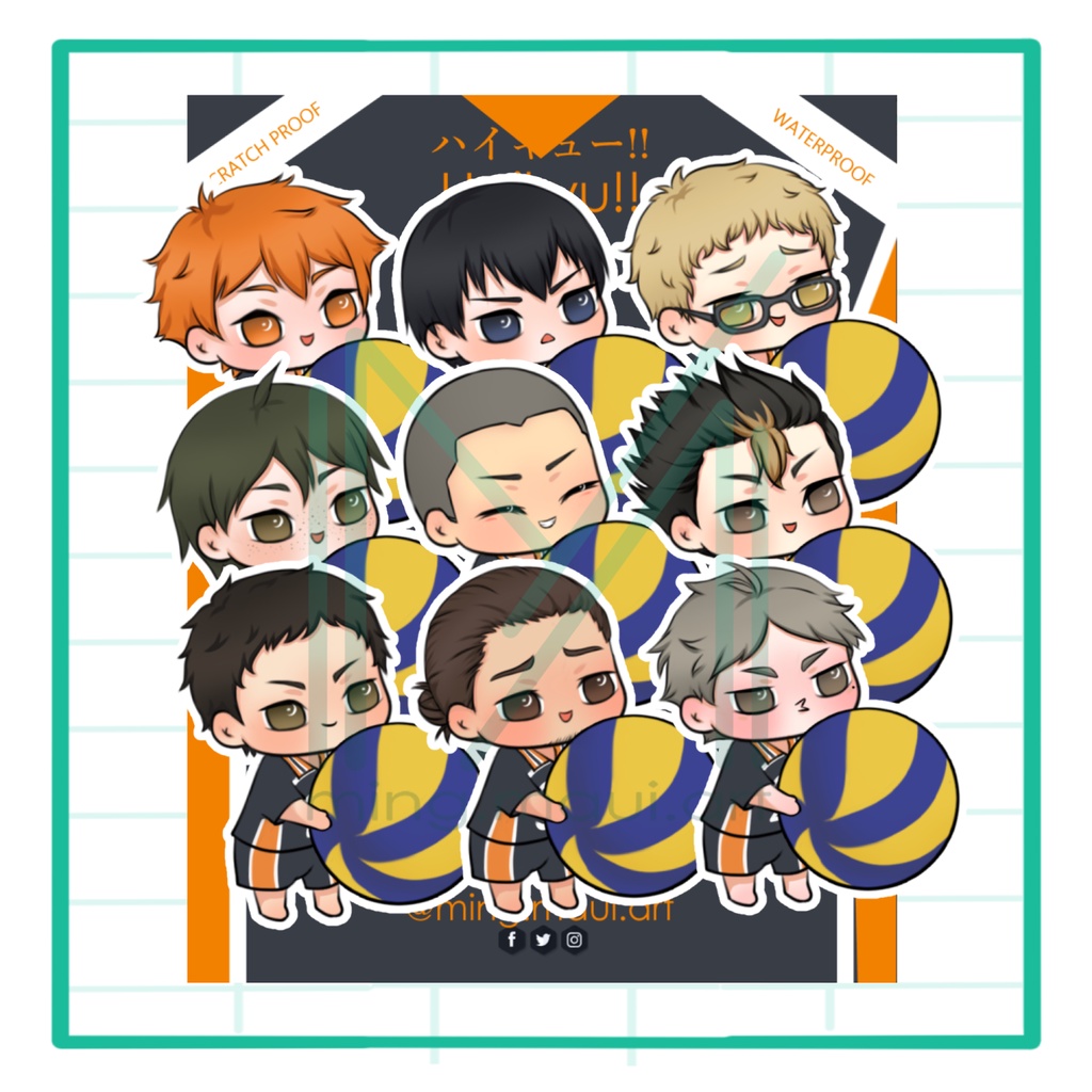 Haikyuu!! Karasuno Matte Vinyl Stickers | MingMauiArt | Shopee Philippines