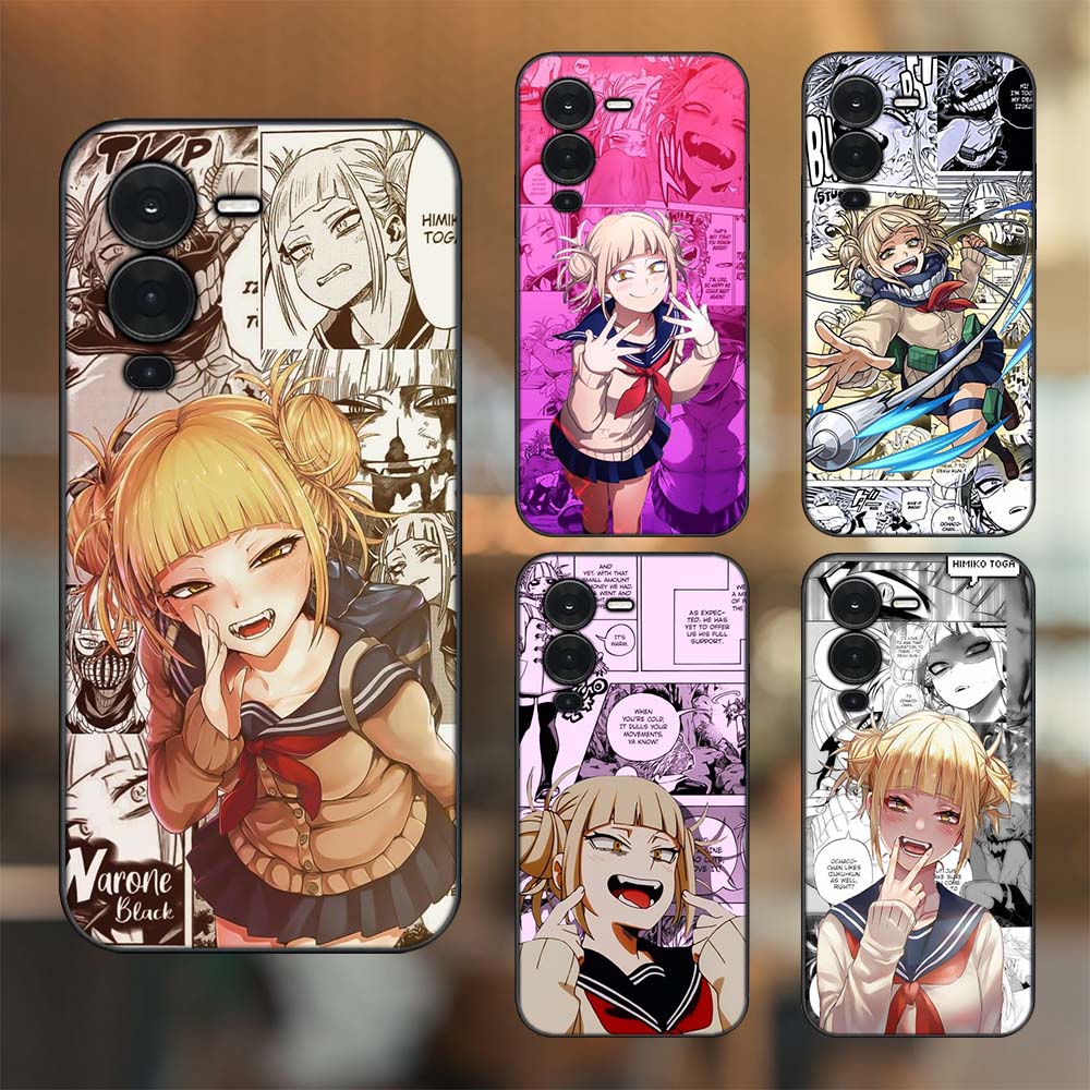 Vivo V25 Pro case with black border printed with Toga Himiko My Hero ...