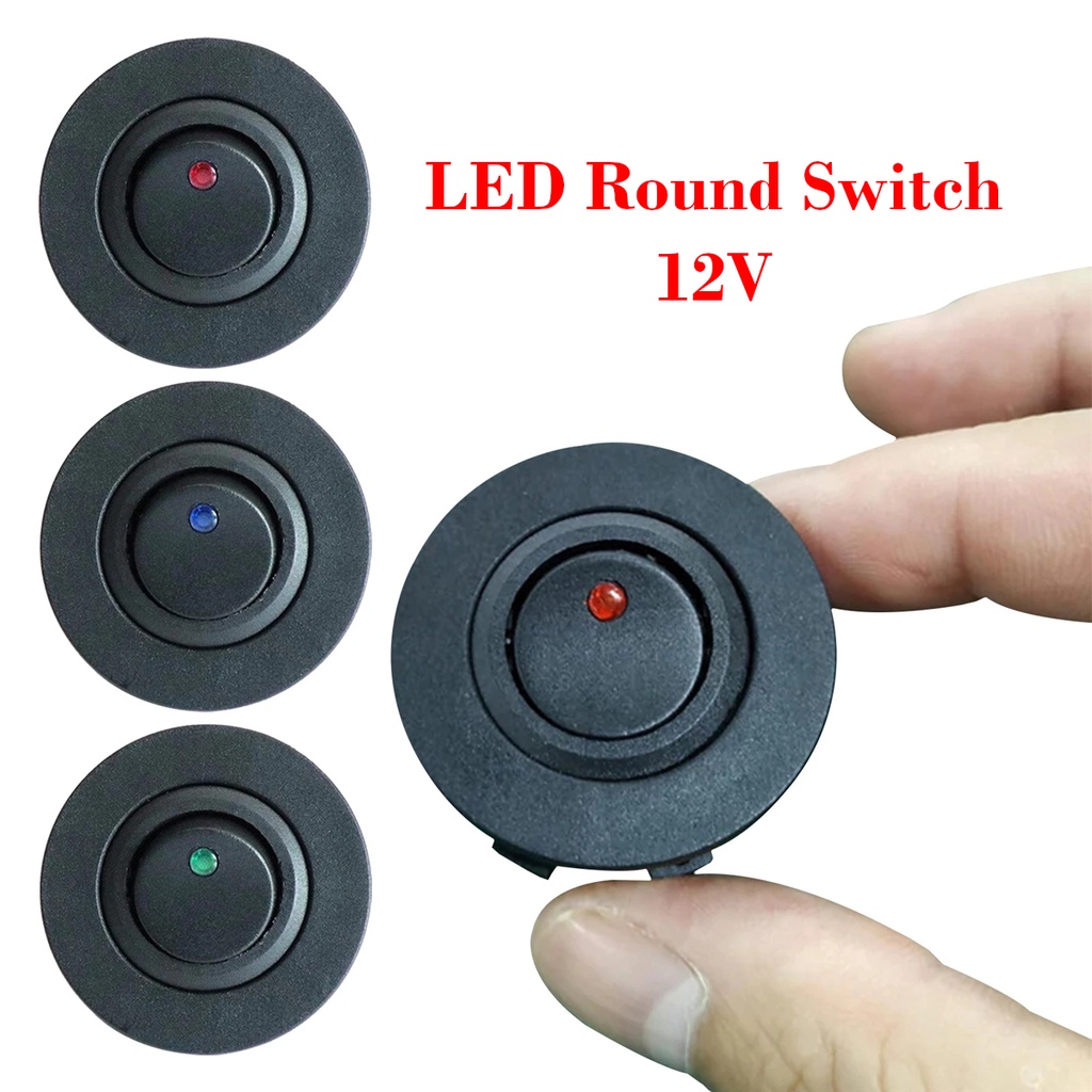Car Rocker Switch LED Round Switch USB Charger Combination Panel ...