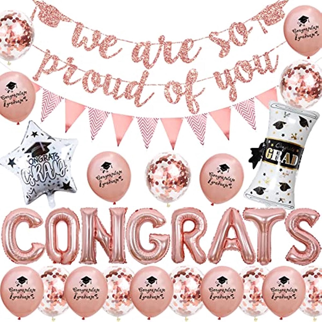 CHEEREVEAL Rose Gold Graduation Party Decoration 2023 We Are So Proud ...