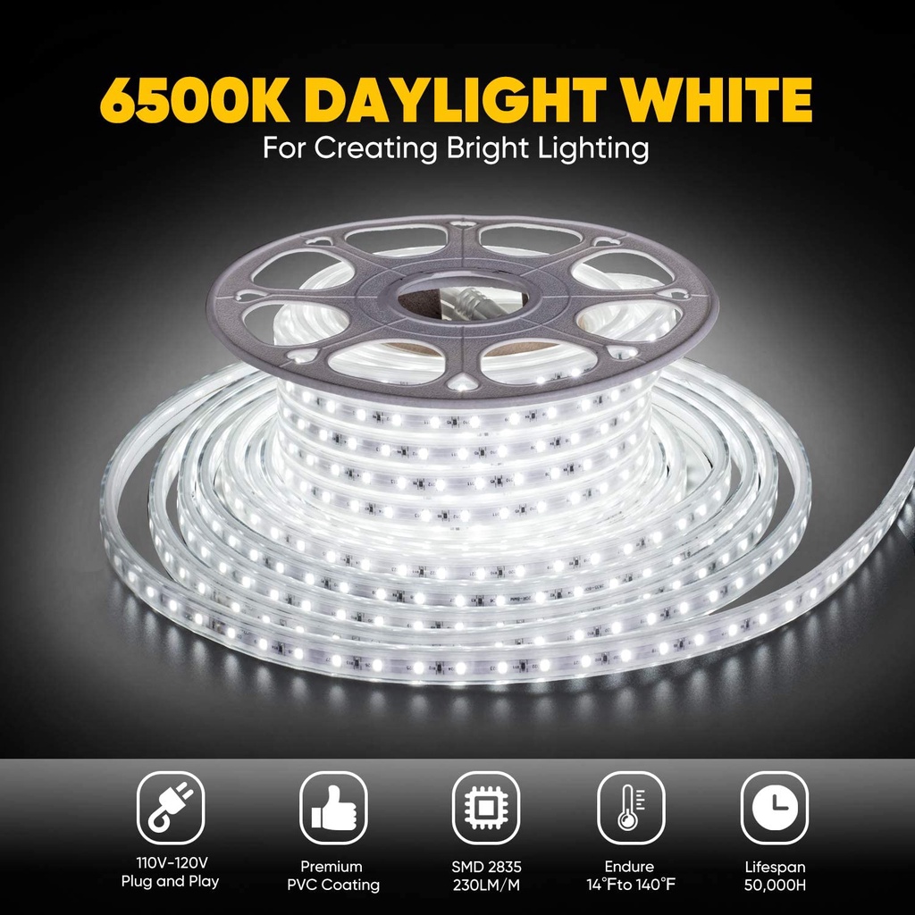Led Lights 220v Led Strip Light Indoor&Outdoor Waterproof Heavy Duty ...