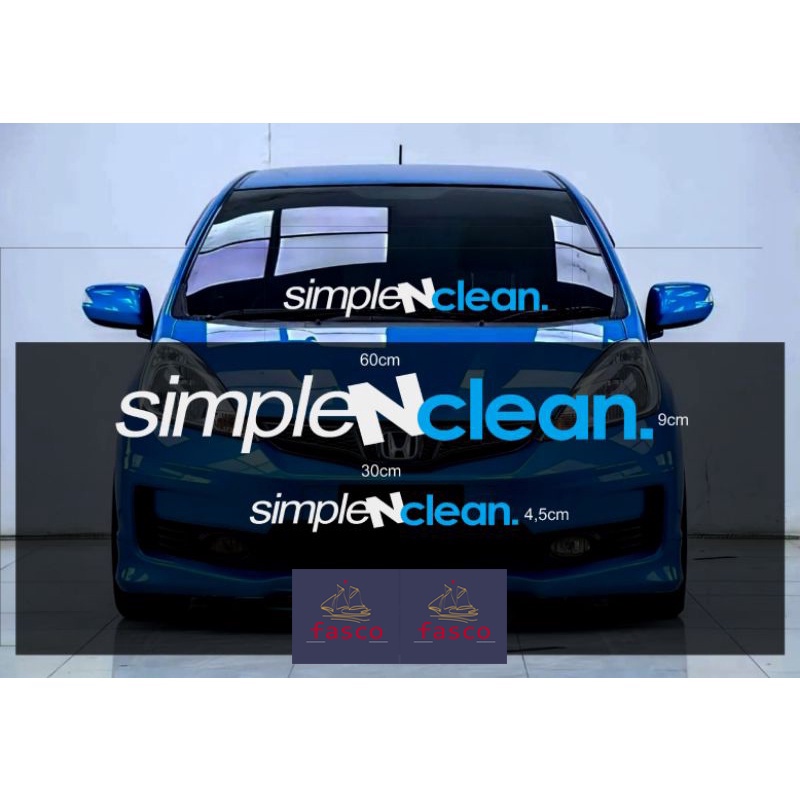 Car window sticker simple N clean sticker.simple N clean windshield ...