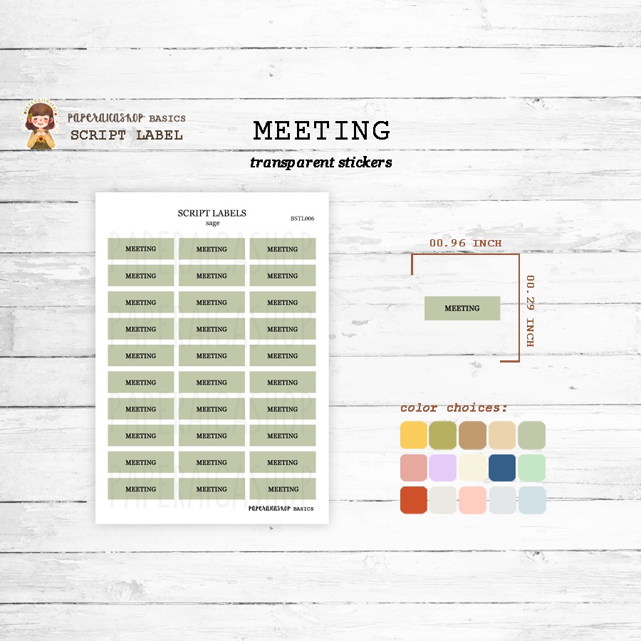 MEETING Script Labels, Text Labels, Functional Stickers, Planner ...