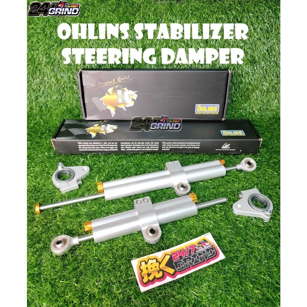 OHLINS STEERING DAMPER STABILIZER WITH BRACKET THAILAND MADE UNIVERSAL ...