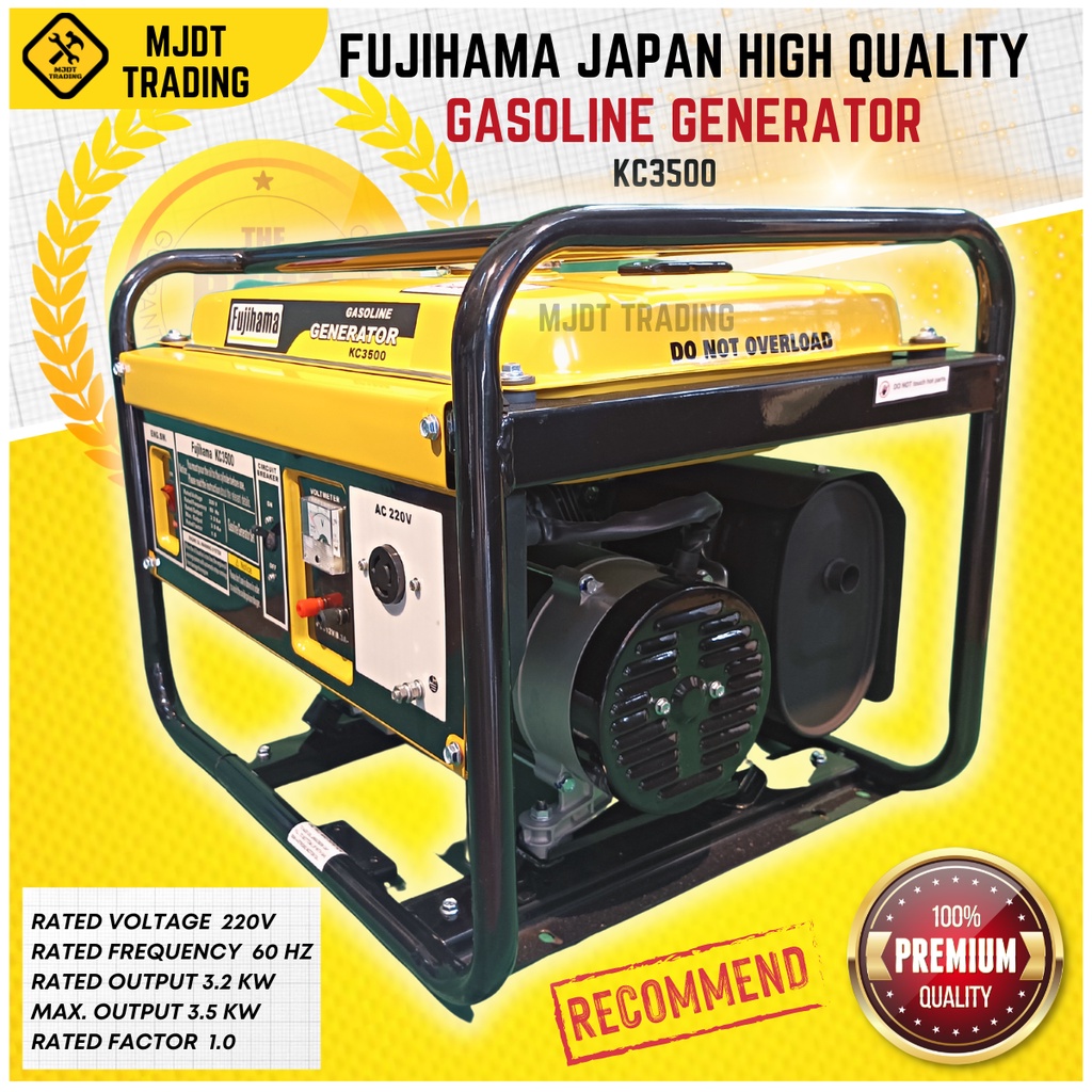 FUJIHAMA JAPAN HIGH QUALITY GASOLINE GENERATOR (KC3500) | Shopee ...