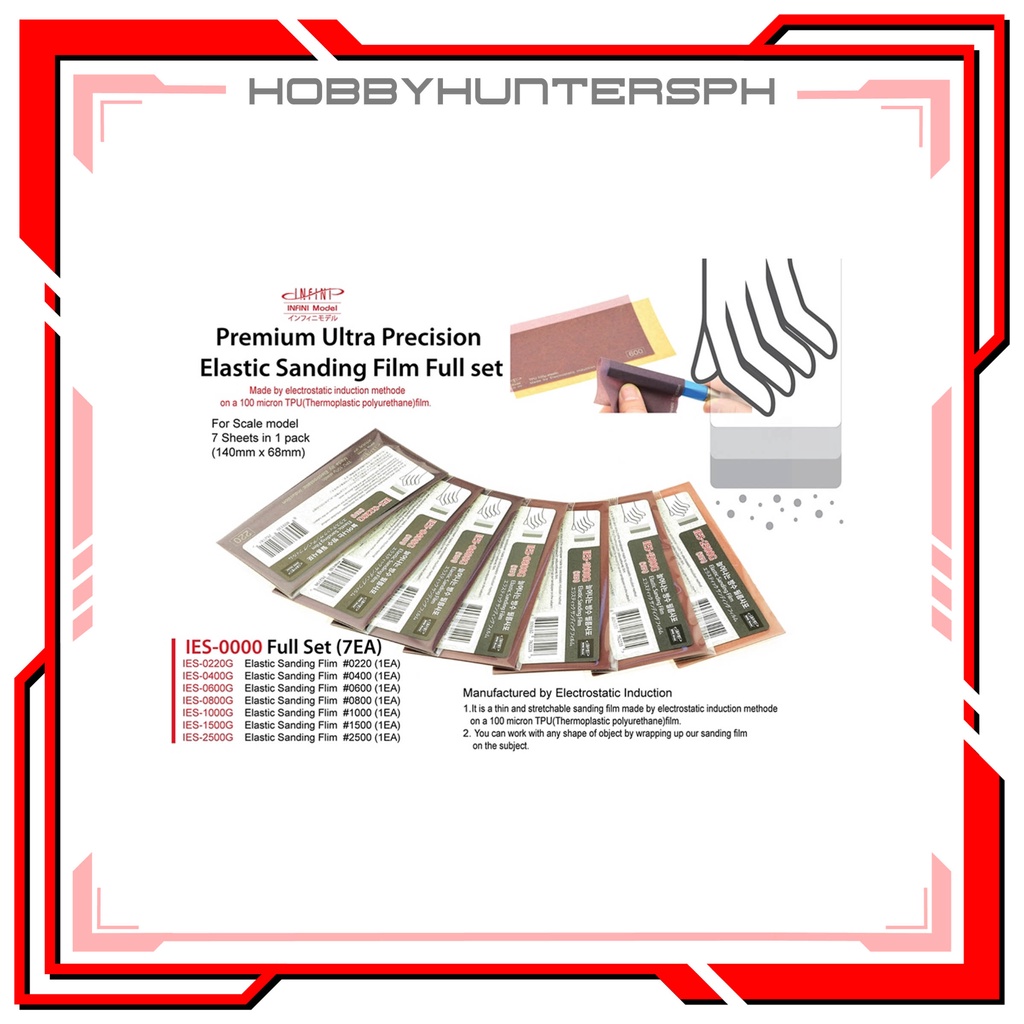 Infini Model IES Series - Elastic Sanding Film 220/400/600/800/1000 ...