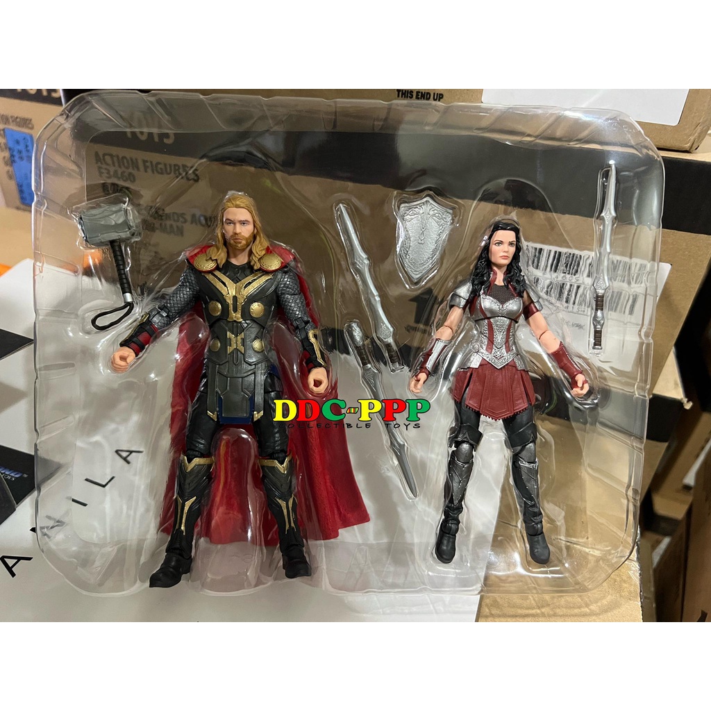 MARVEL LEGENDS MCU 10th ANNIVERSARY THOR and SIF 2 PACK ACTION FIGURE ...