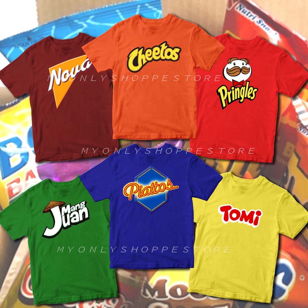 Pinoy Snacks Tshirt Statement Tee My Only Shoppe Tomi Mang Juan Piatos ...