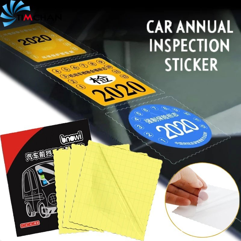 3 Pcs/Set Car Insurance Annual Inspection Windshield Glass Tear-free ...