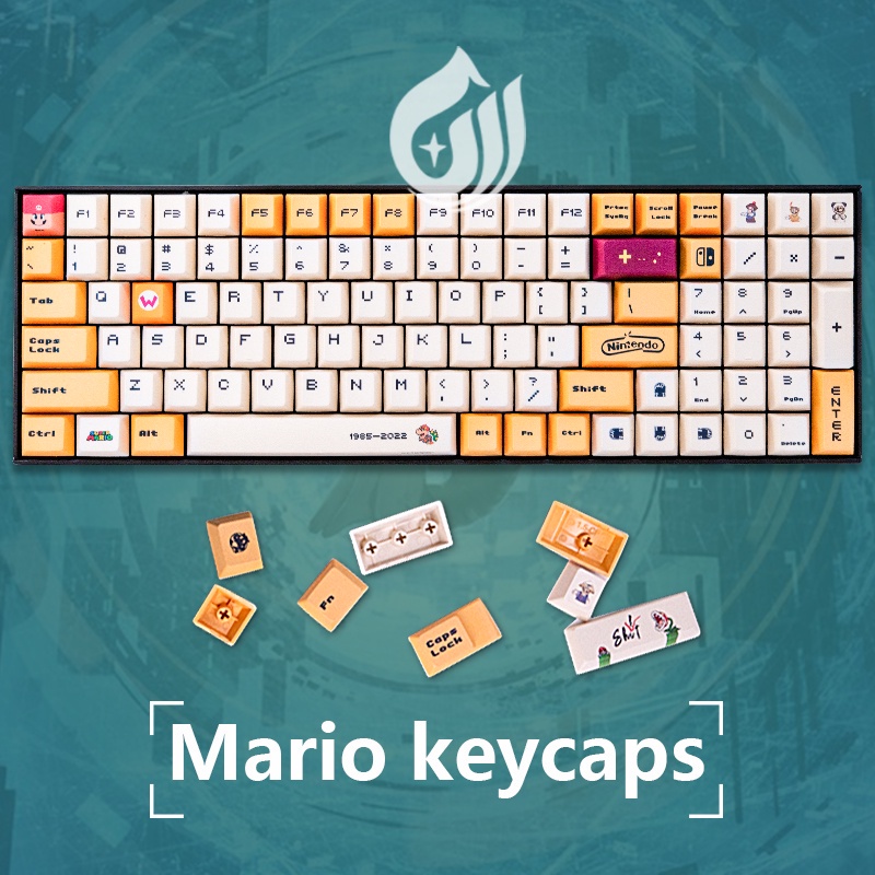 2024 New Version! Super Mario Keycaps Set (122 Keys, Cherry Profile ...