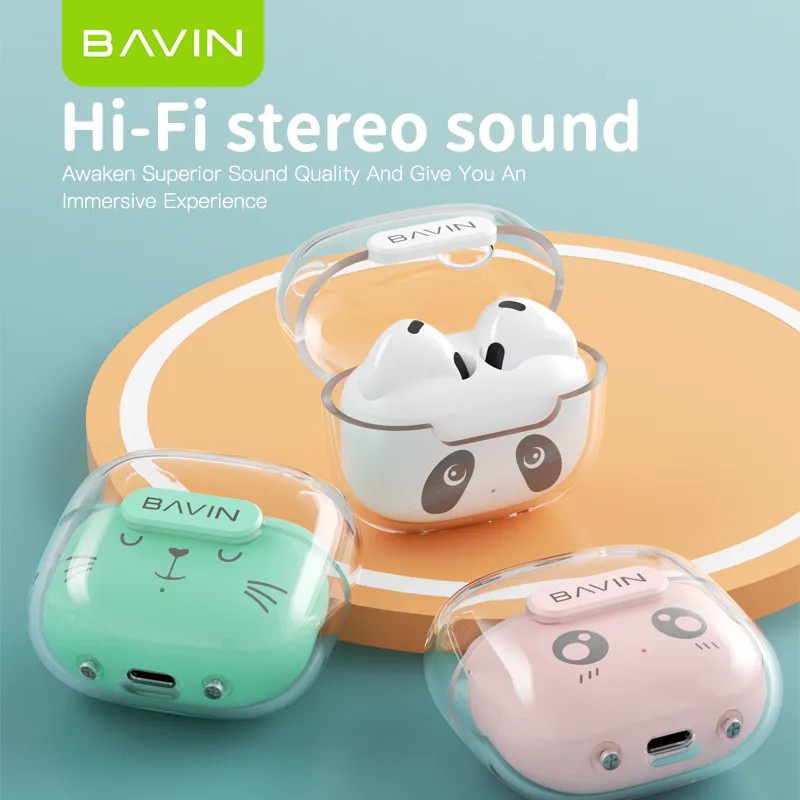 BAVIN BA31 TWS Bluetooth 5.0V Wireless Earbuds Touch Control Charging ...