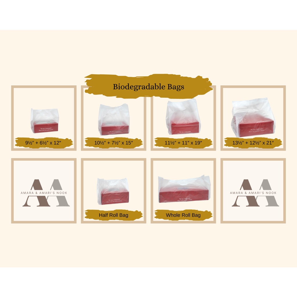 100 pcs - 11.5 + 11 x 19 Biodegradable Plastic Bag for Cake, Pastry and ...