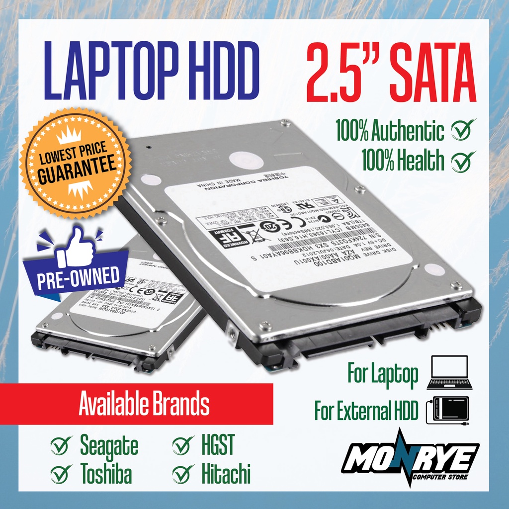 Laptop Hard Disk 2.5 inch 100% Health 500GB 320GB 80GB SEAGATE TOSHIBA ...