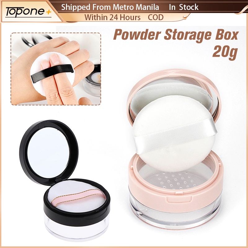 Portable Powder Container Loose Powder Foundation Storage Box Travel ...
