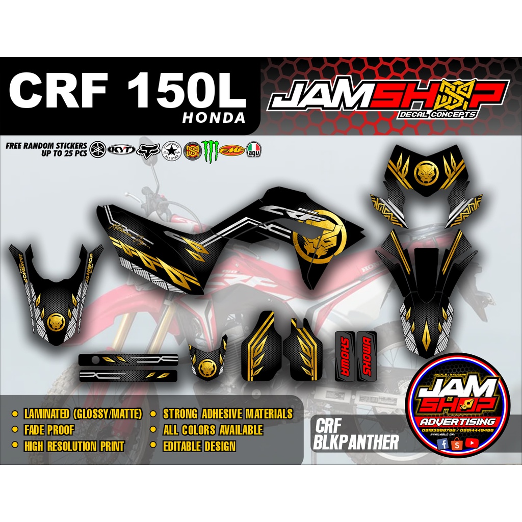CRF150L Honda Full Set Decals Designs BATCH 2 Limited Edition w/ FREE ...