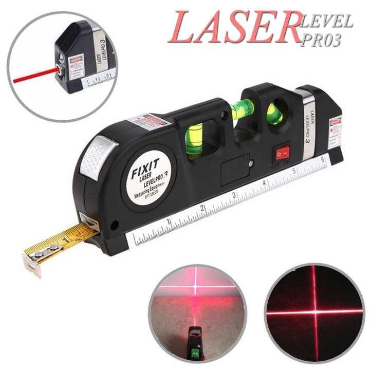Multipurpose Laser Level PR03 laser measure Line 8ft+ Measure Tape Ruler Adjusted Standard ...