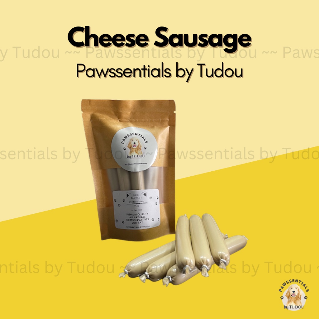 Pawssentials by Tudou CHEESE Sausage 15g Hotdog for Dogs and Cats (3 ...