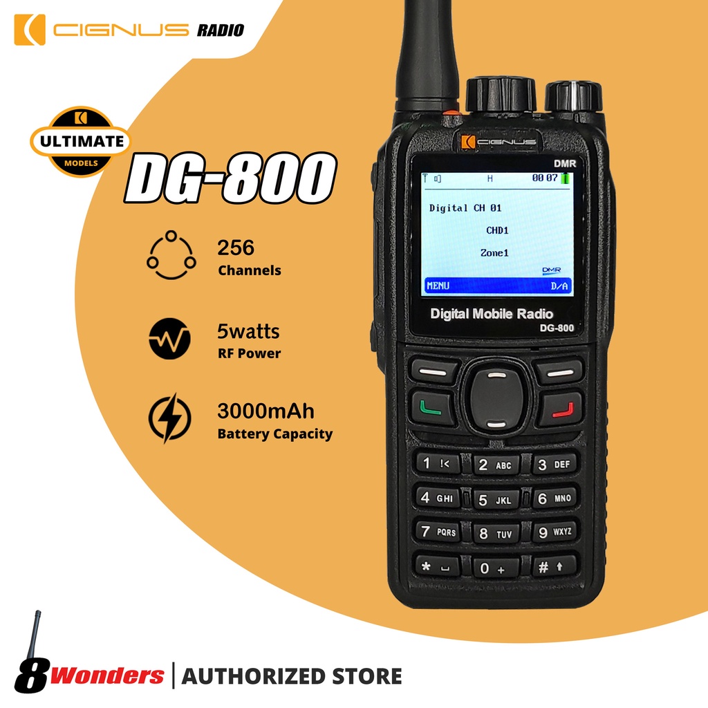 CIGNUS SINGLE BAND DG-800 DIGITAL TWO WAY RADIO | Shopee Philippines