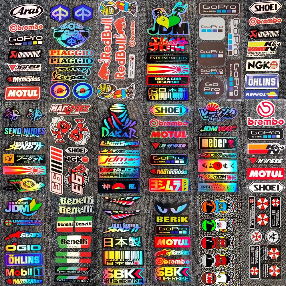 1 Set Reflective Motorcycle Side Strip Bike Helmet Sticker Car Vinyl ...