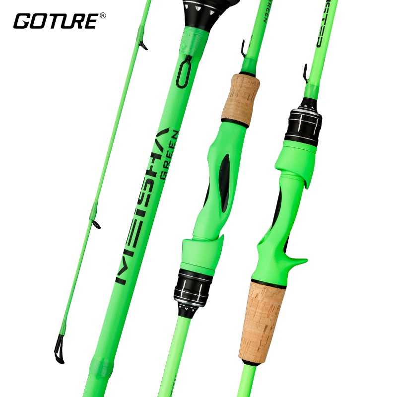 Goture Monster Green 30T High Carbon Fiber Power L Super Fast Spinning Casting Fishing Rod Throw ...