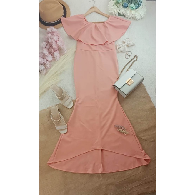 Small To Med 4 Way Bridesmaid Dress Mermaid Off Shoulder Neoprene