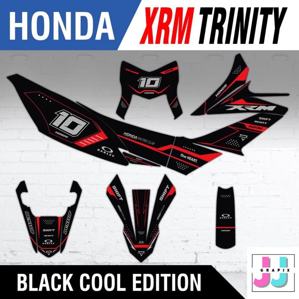 Honda XRM 125 Trinity Full Body Decals Sticker - Free 15pcs Logo ...