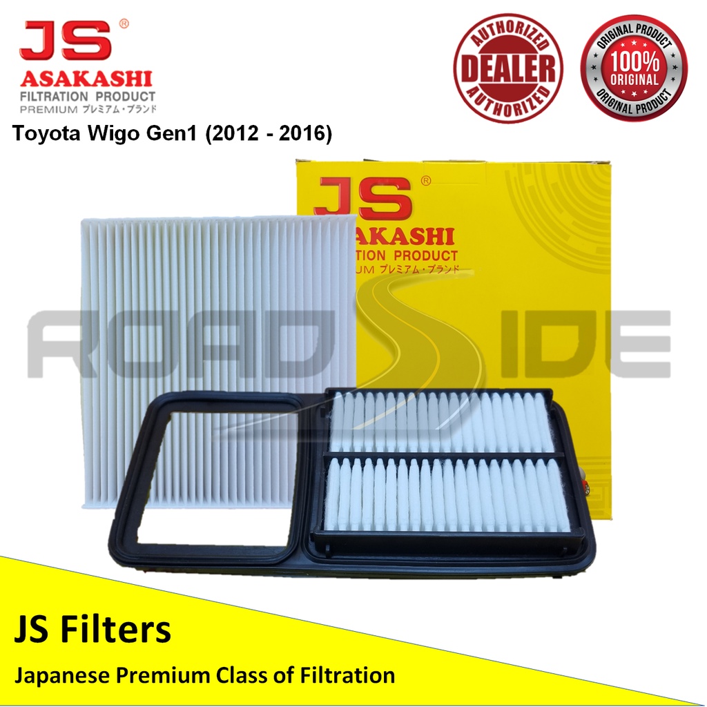 JS Asakashi Combo Filters for Toyota Wigo Gen1 (2012 - 2016) | Shopee ...