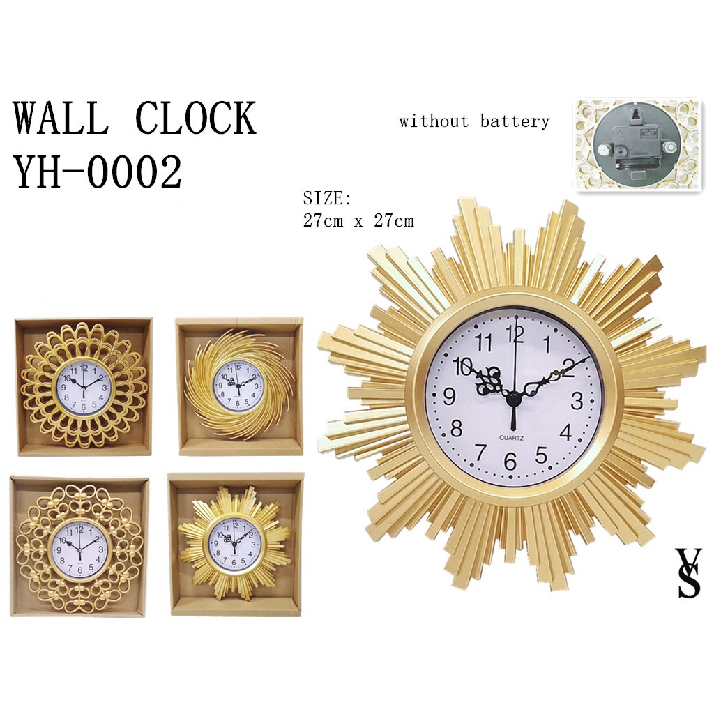 [VS] NEW CLASSIC VINTAGE WALL CLOCK FASHION DESIGN 27X27CM ROUND QUARTZ ...