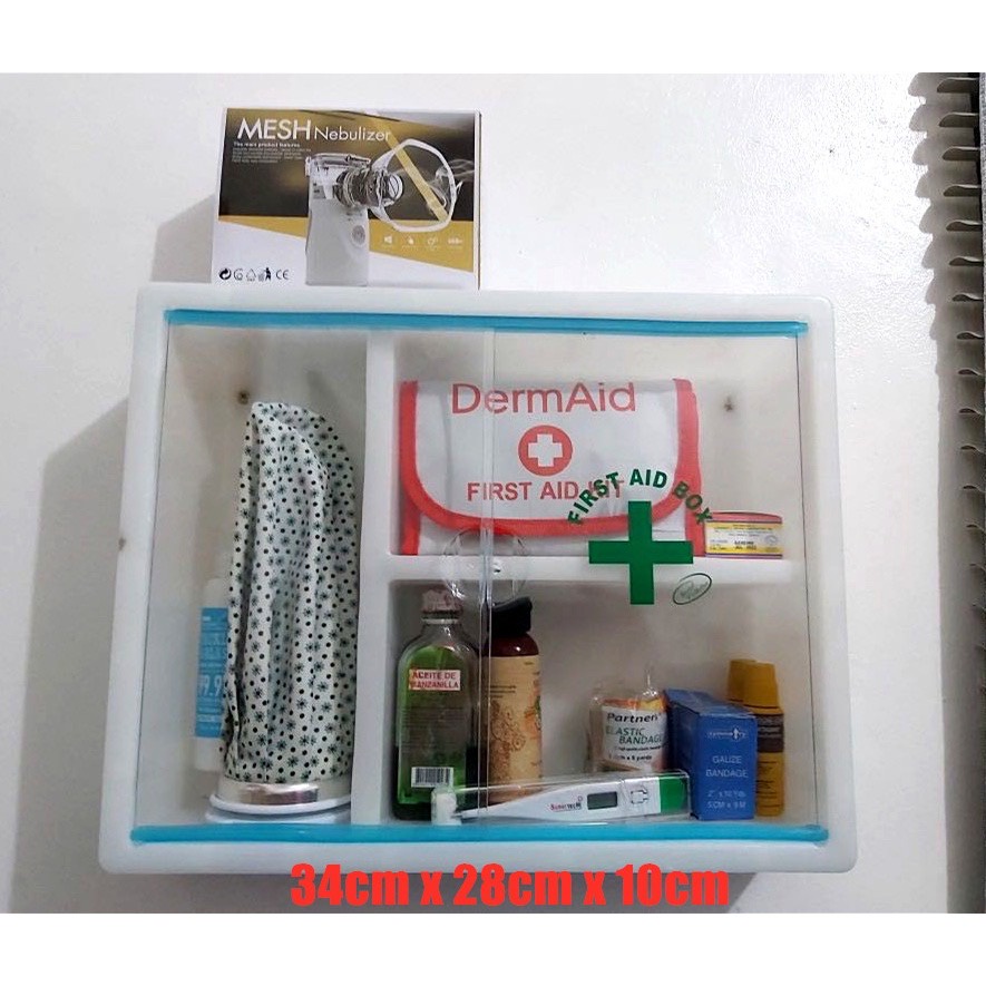 #7707 First Aid Kit Box Wall-Mounted Medicine PP Cabinet With Screws ...