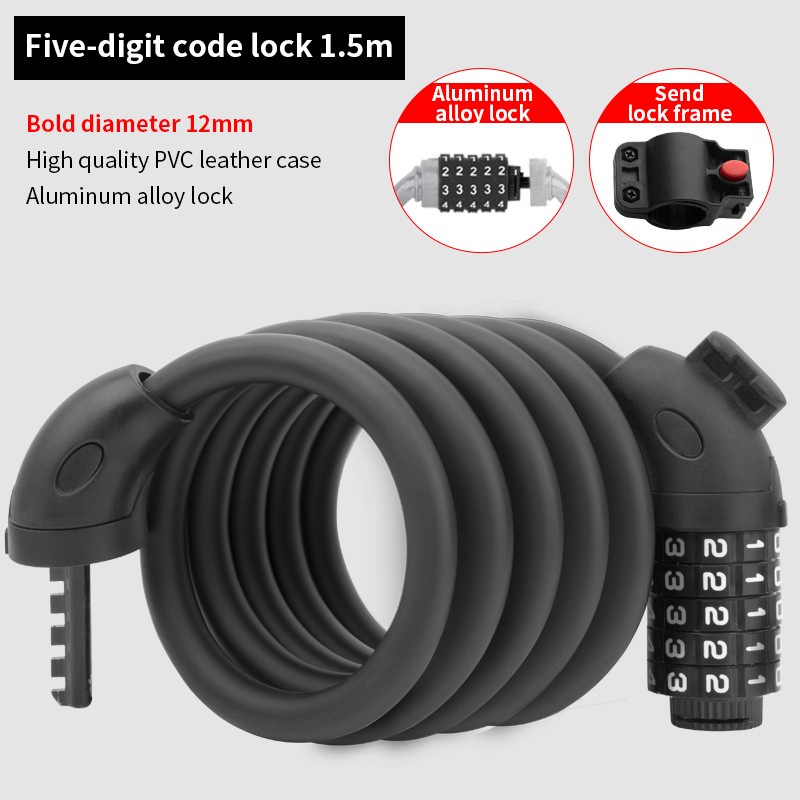 Bike Security Universal Lock Anti-Theft Code Lock Bike Password MTB ...