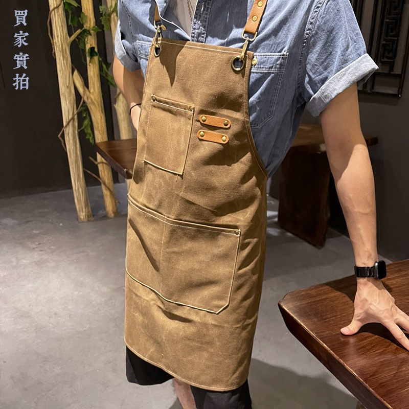 COD Apron Canvas Denim Apron Denim suspender apron Barista Barber ...
