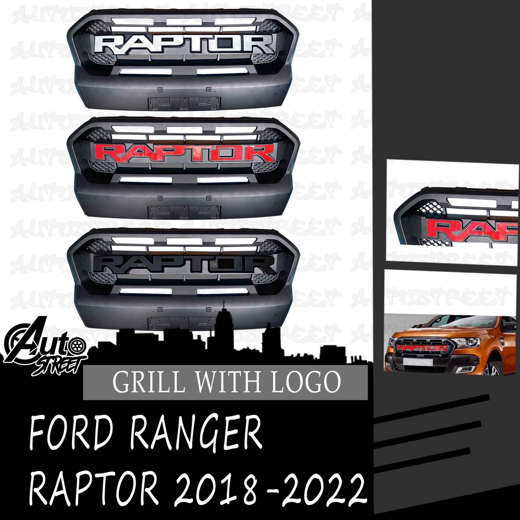 Ford Ranger 2018-2022 Front Raptor Grill with Raptor Logo with ...