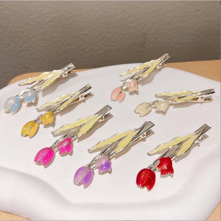 Bingo Cute girl metal mini tulip hairpin | Shopee Philippines