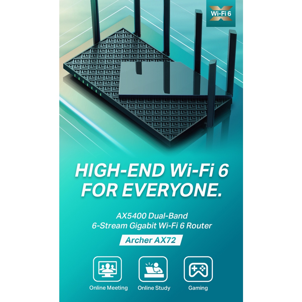 TP-Link Archer AX72 AX5400 Dual-Band Gigabit Wi-Fi 6 Wireless Mesh ...
