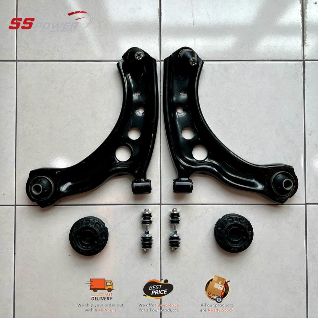 6 ITEM SET TOYOTA VIOS NCP150 LOWER ARM / ABSORBER MOUNTING ...