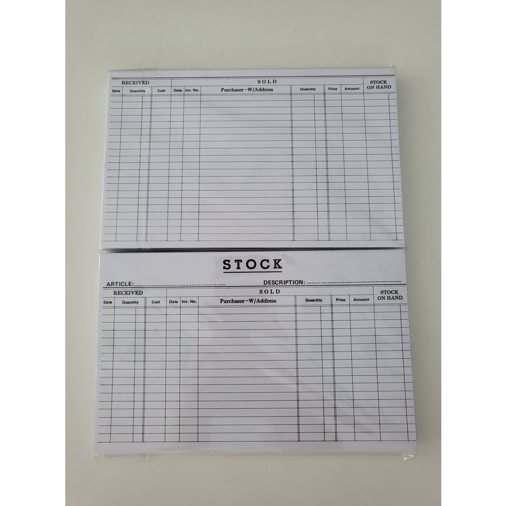STOCK CARD 5 X 8 100 PIECES PER PACK | Shopee Philippines