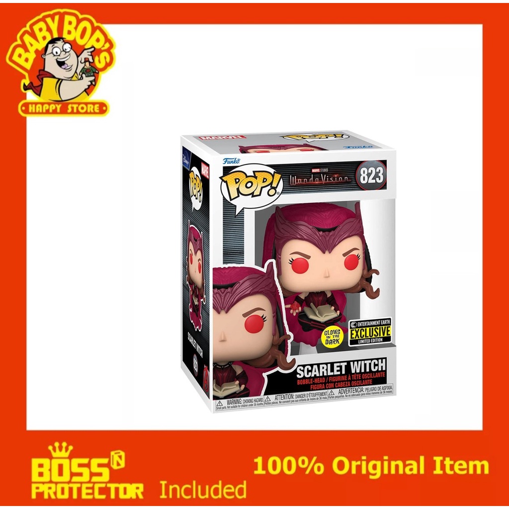 Funko Pop! Wanda Vision: Scarlet Witch Glow In the Dark Entertainment ...