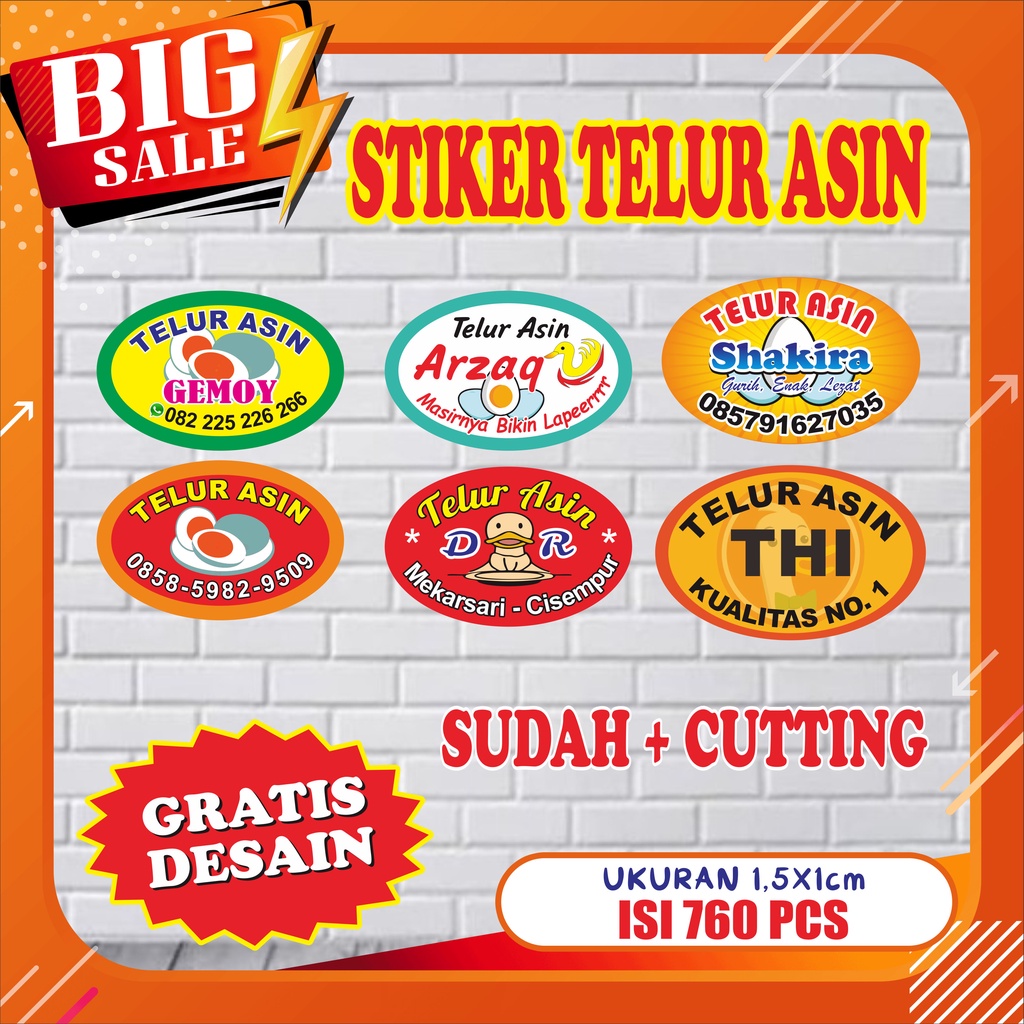 760pcs Salted Egg LABEL Sticker | Shopee Philippines