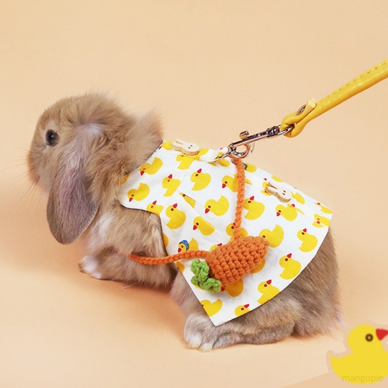 Bunny Clothes Leash Set Pet Rabbit Costume Guinea Pig Lop-eared Rabbit ...