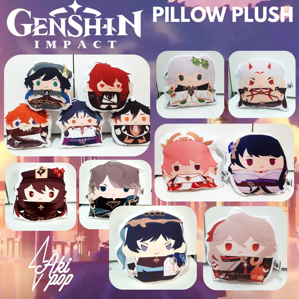GENSHIN IMPACT PILLOW PLUSHIE PLUSH Kaveh Alhaitham Zhongli Childe Xiao ...