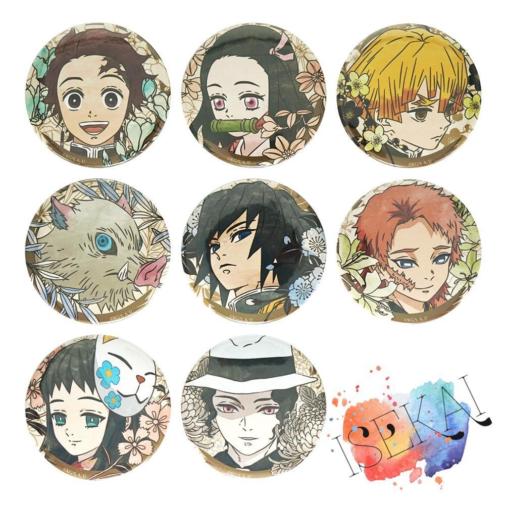 Demon Slayer: Kimetsu no Yaiba Anime Badge Kamado Tanjirou Nezuko ...