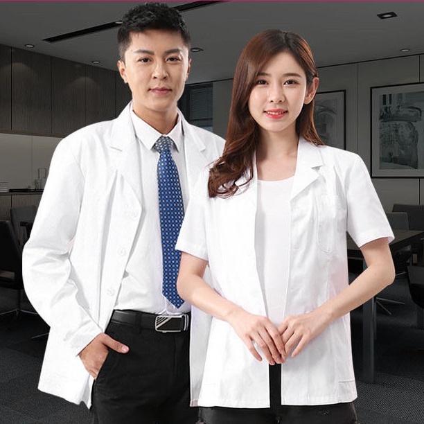 White coat doctor clothes work clothes doctor women s long-sleeved ...