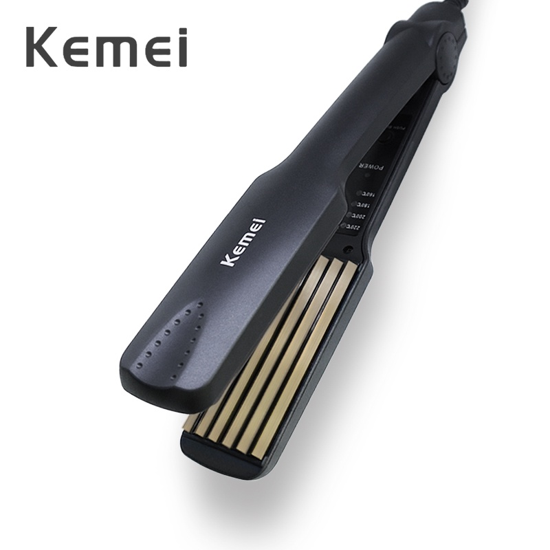 Kemei Professional Corrugated Hair Curler Tourmaline Ceramic Curling ...