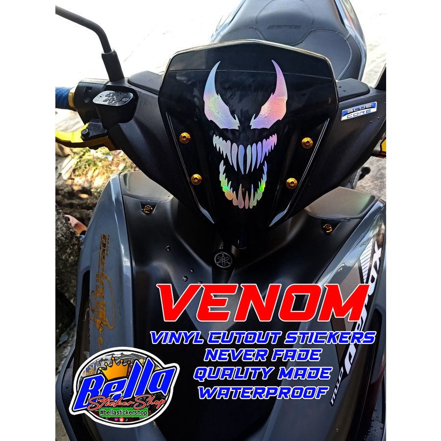 Venom Stickers Fit Honda Click V2 Front and Aerox Visor, Never Faded ...