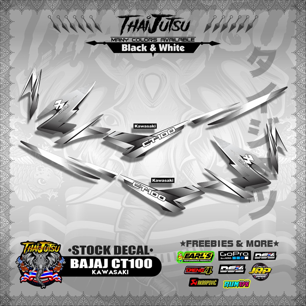BAJAJ CT100 ( STOCK DECALS DESIGN ) 【ThaijutsuStickers】 | Shopee ...