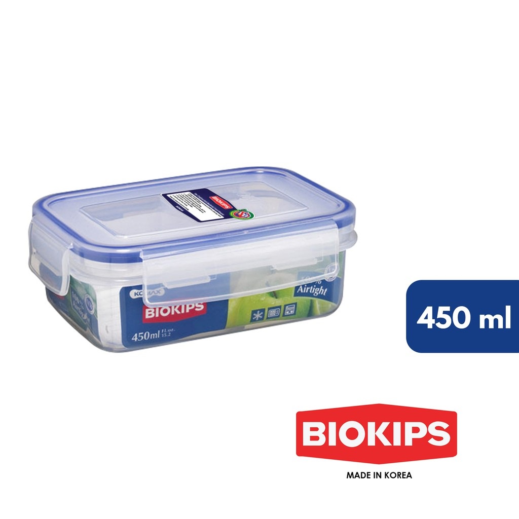 Biokips Rectangular Food Storage Container 450ML BPA Free Airtight And ...